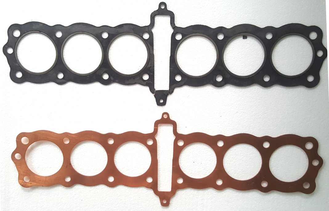 Copper gasket for six-cylinder bike | The Gaskets-to-Go Custom Gaskets Blog